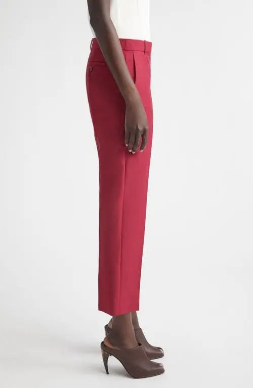 Alexander McQueen Wool & Mohair Bootcut Trousers - Raspberry