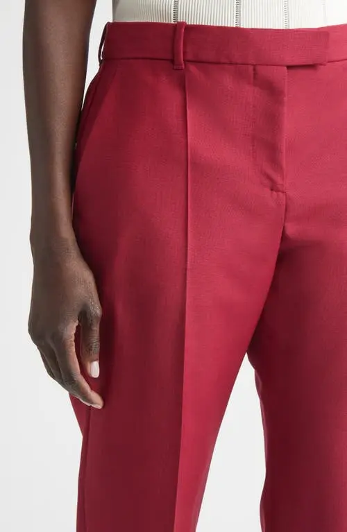 Alexander McQueen Wool & Mohair Bootcut Trousers - Raspberry