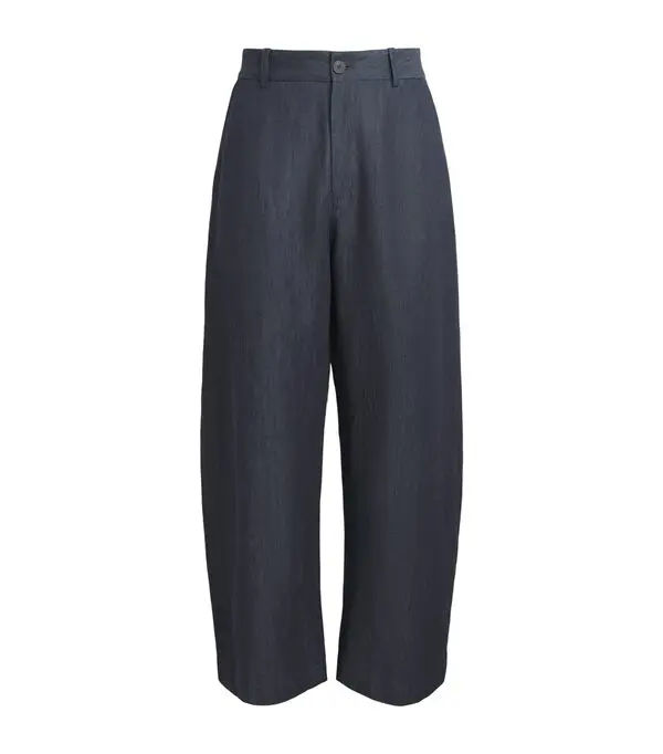 Studio Nicholson Cotton-linen Curved Trousers