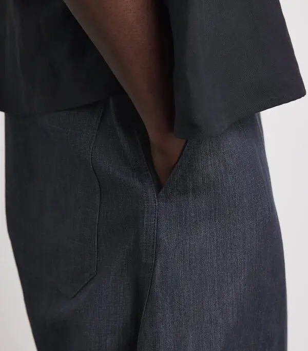 Studio Nicholson Cotton-linen Curved Trousers