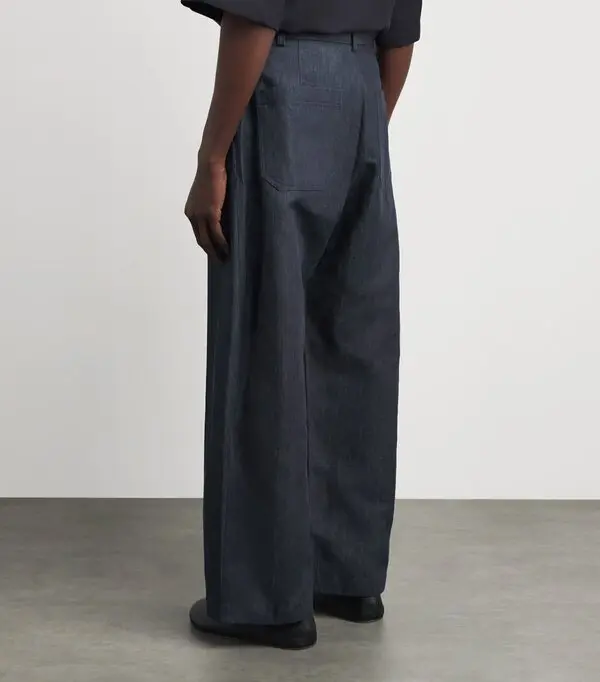 Studio Nicholson Cotton-linen Curved Trousers
