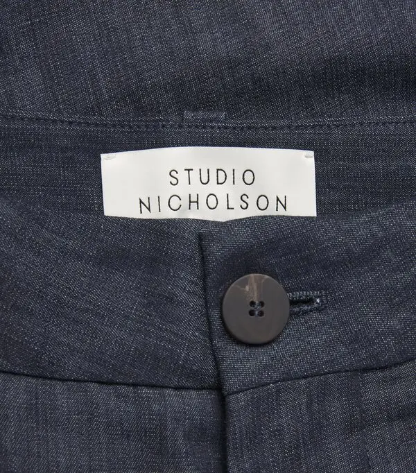 Studio Nicholson Cotton-linen Curved Trousers