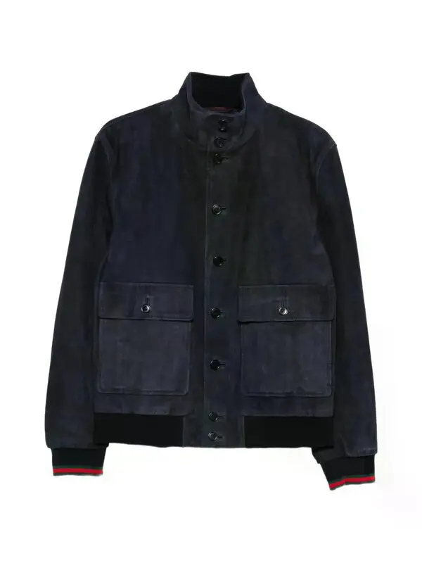Gucci Leather Pocket Jacket - Blue