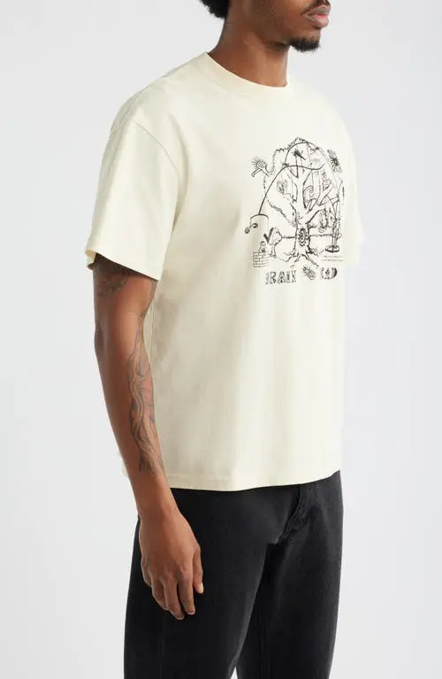 BRAIN DEAD Oracle Cotton Graphic T-shirt - Natural