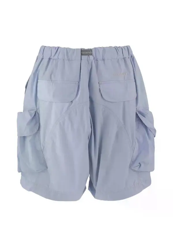AND WANDER Belted Multi-pocket Shorts - Blue