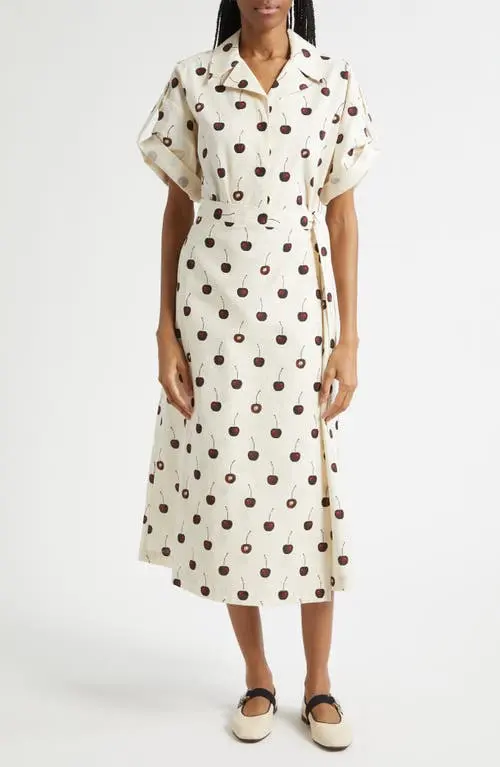 Stine Goya Organic Cotton Shirtdress - Cherries