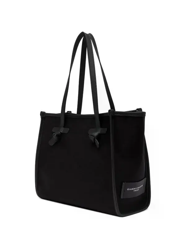 GIANNI CHIARINI Marcella Leather Trim Shopping Tote - Black