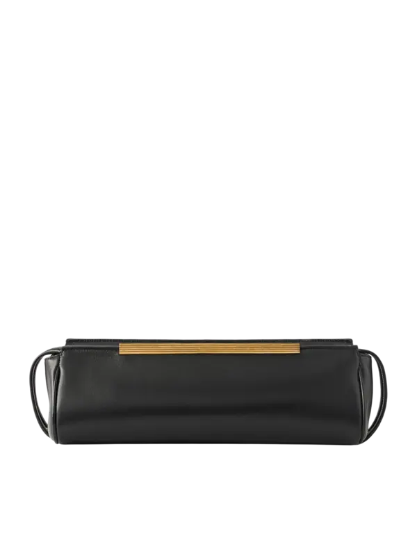 Khaite Nappa Lambskin Evening Clutch - Black
