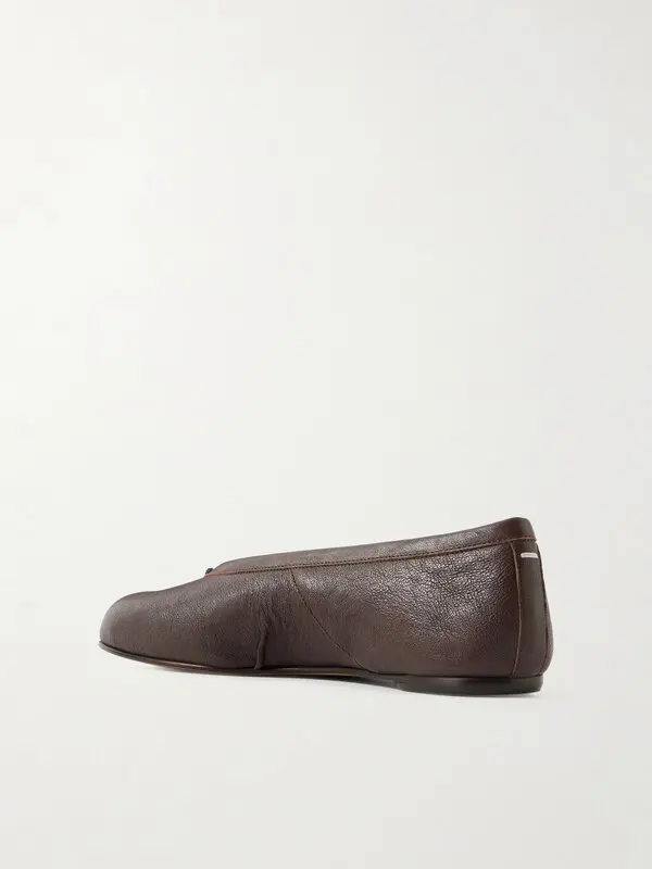 MAISON MARGIELA Tabi Split-toe Leather Ballet Flats - Brown