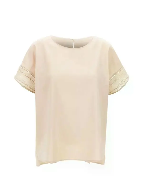 ELENA MIRÒ Embroidered Openwork Blouse