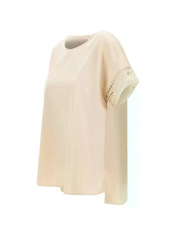 ELENA MIRÒ Embroidered Openwork Blouse