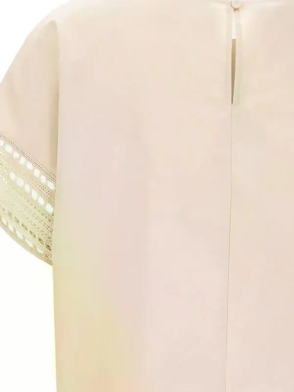 ELENA MIRÒ Embroidered Openwork Blouse