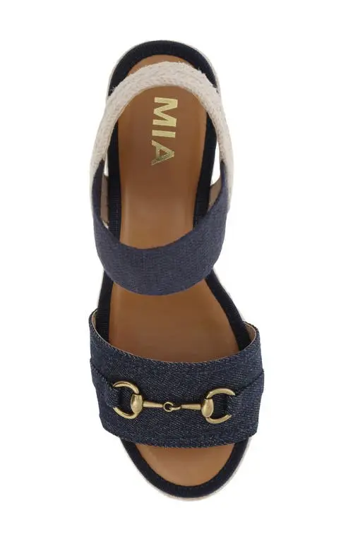Mia Barossa Wedge Sandal - Navy