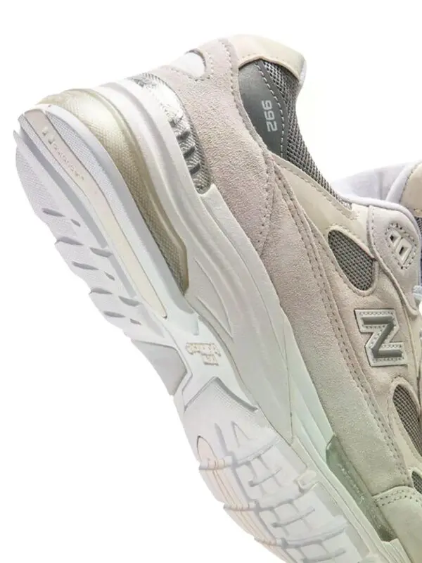 NEW BALANCE 992 Leather And Mesh Sneakers - Neutrals