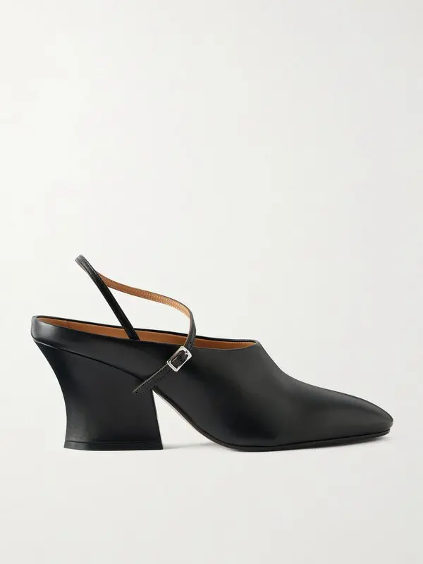 JIL SANDER Grained-leather Mules