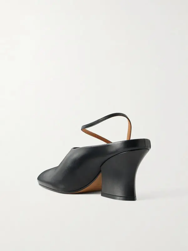 JIL SANDER Grained-leather Mules