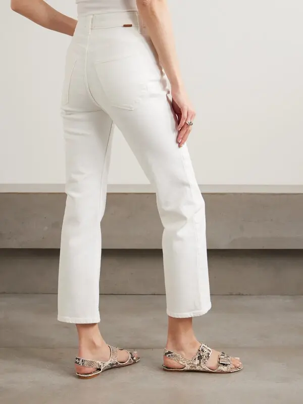 JAMIE HALLER The Kenickie High-rise Slim-fit Jeans - White