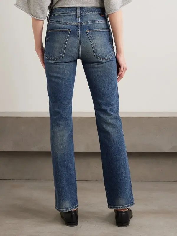 JAMIE HALLER The Freddie Mid-rise Slim-fit Jeans - Blue