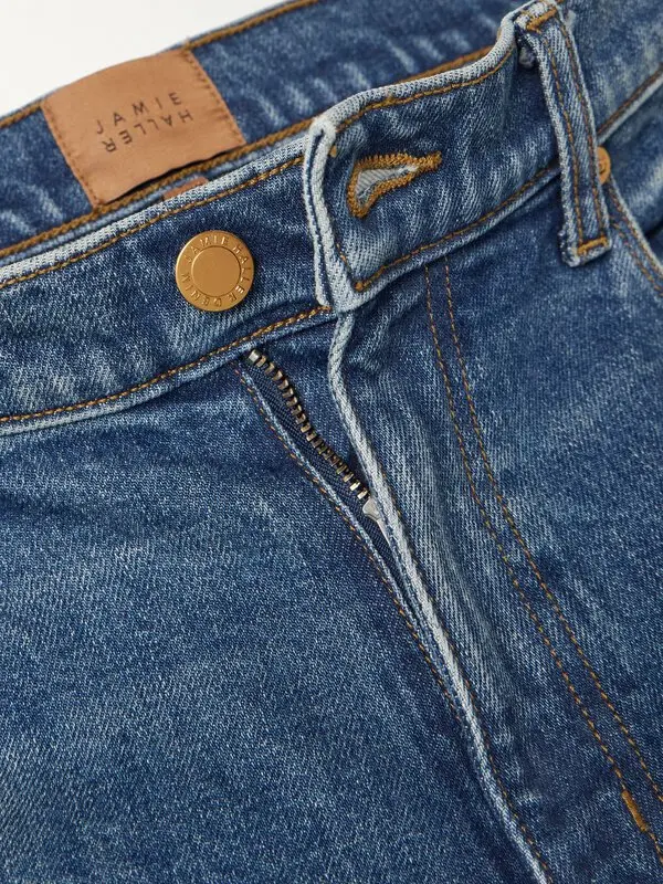 JAMIE HALLER The Freddie Mid-rise Slim-fit Jeans - Blue