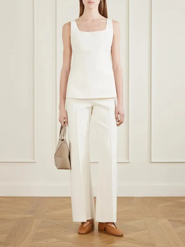 HIGH SPORT Willa Stretch Cotton-blend Wide-leg Pants