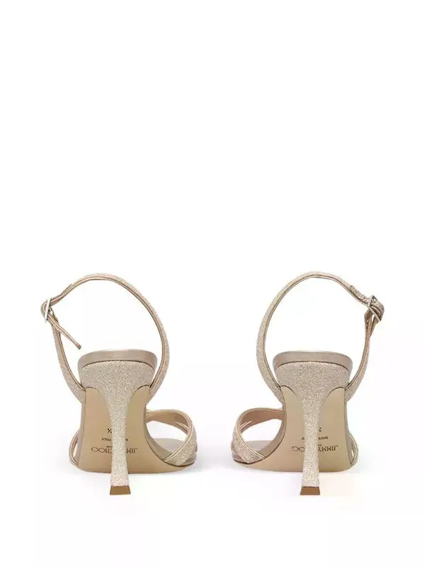 JIMMY CHOO 90mm Elsy Heeled Sandals - Neutrals
