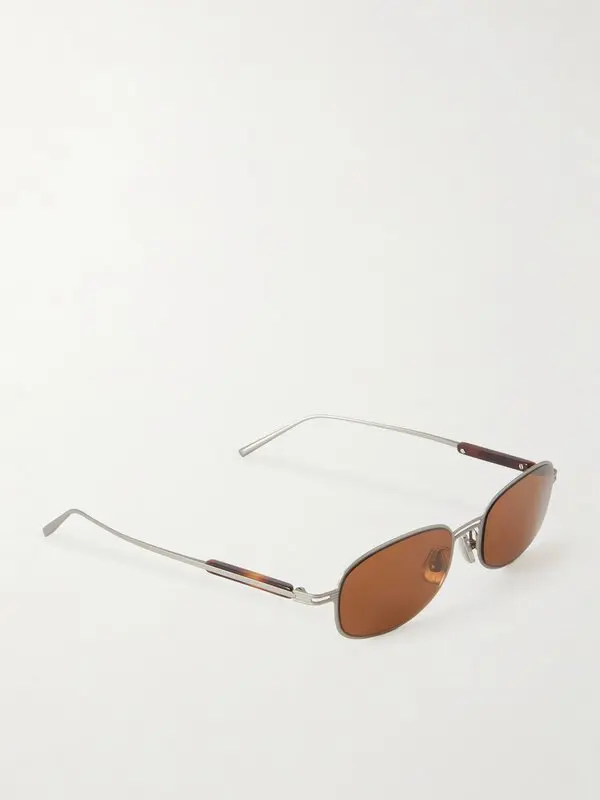 Brunello Cucinelli Square-frame -tone Sunglasses - Silver