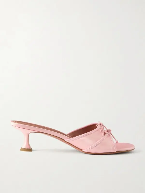 Amina Muaddi Eleonora 45mm Open Toe Mules - Pink