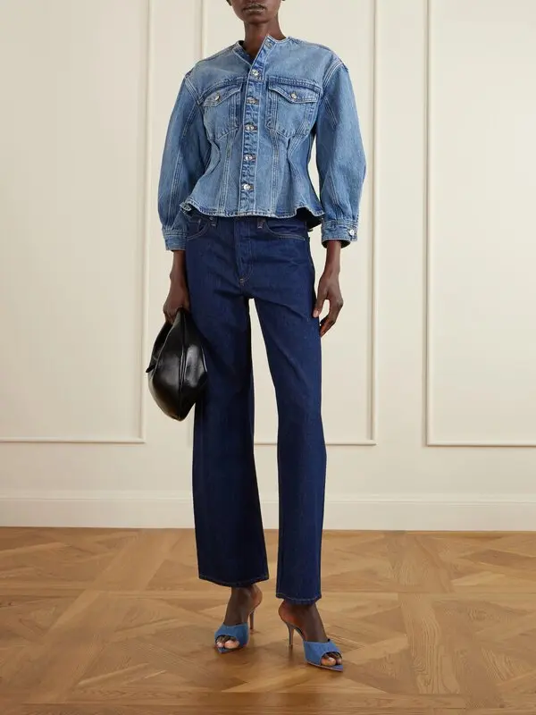 GIANVITO ROSSI Elle 70 Denim Sandals