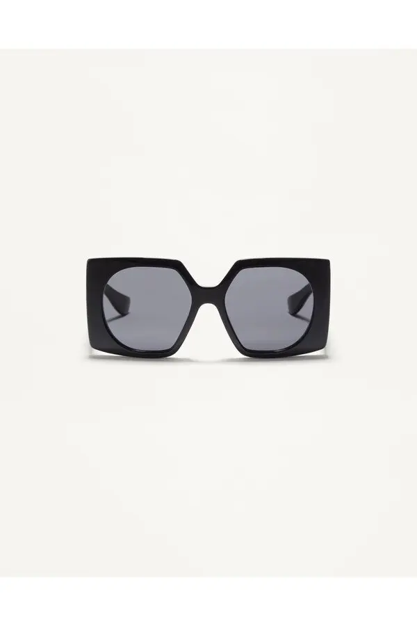 Valentino Garavani Rectangular Acetate Eyewear - Black