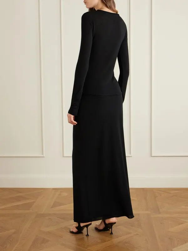 COLLEEN ALLEN Tencel Modal-blend T-shirt - Black
