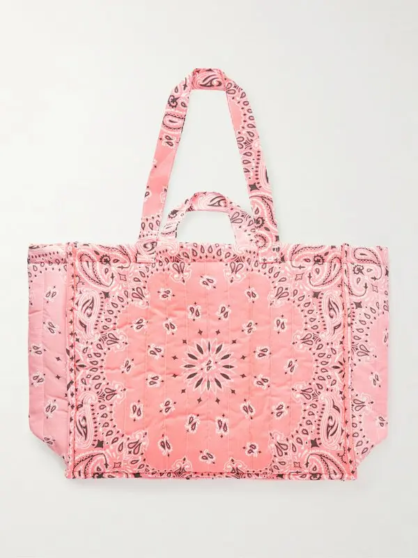 Call It By Your Name Paisley-Print Cotton-Poplin Tote - Pink