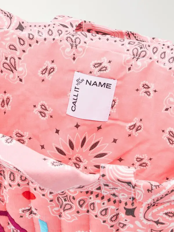 Call It By Your Name Cabas Maxi Embroidered Printed Tote Bag