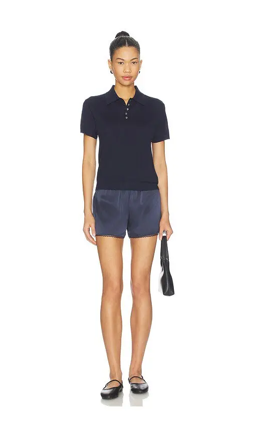 LESET Short Sleeve Merino Wool Polo