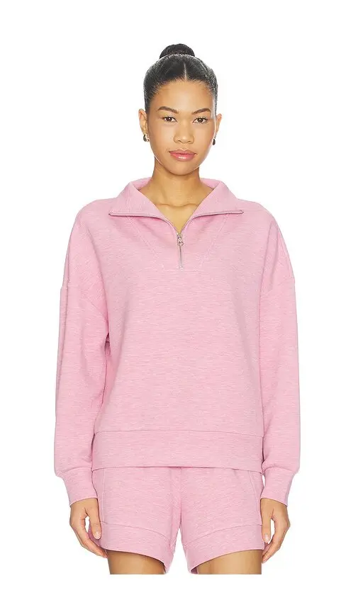 Varley Hawley Half Zip Pullover - Rose Marl