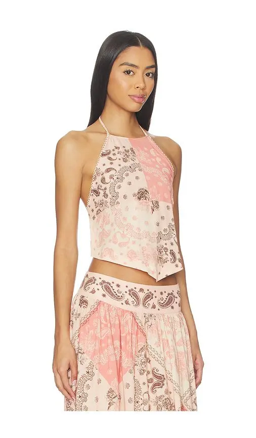 Agua Bendita X Vall Halterneck Crop Top