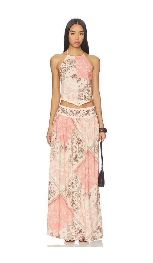 Agua Bendita X Vall Halterneck Crop Top