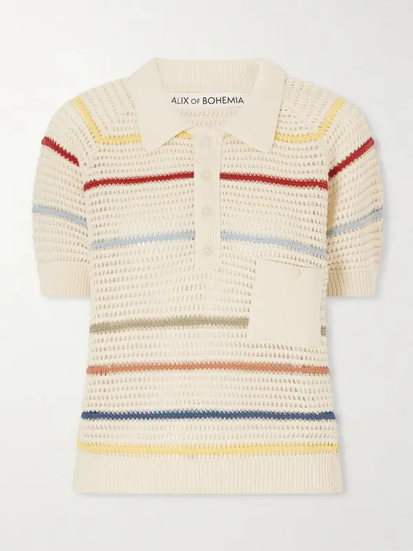 Alix Of Bohemia Lessi Carnival Cotton-knitted Polo Shirt - Multi