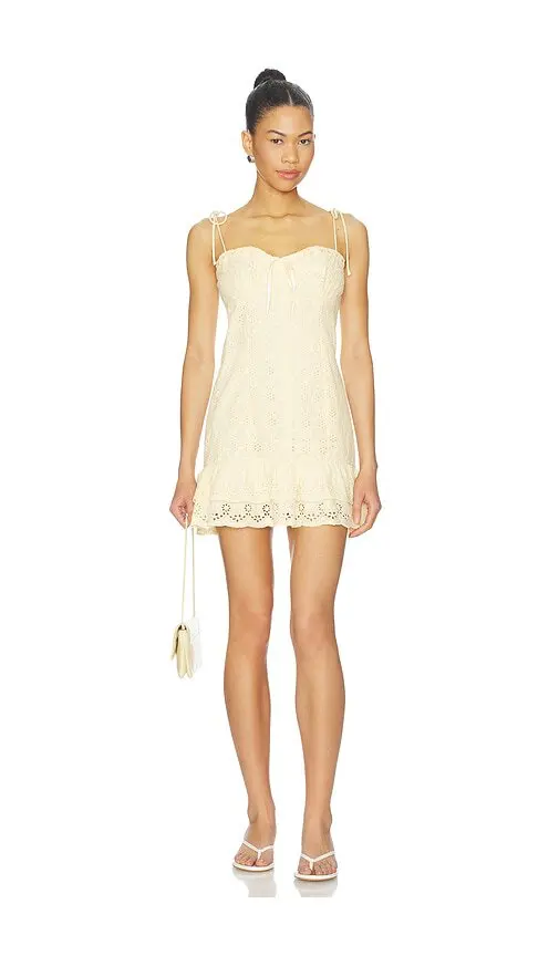 Astr The Label Kelley Mini Dress - Lemon