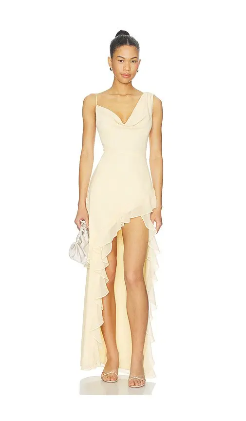 Amanda Uprichard Ella Rose Maxi Dress - Cornsilk