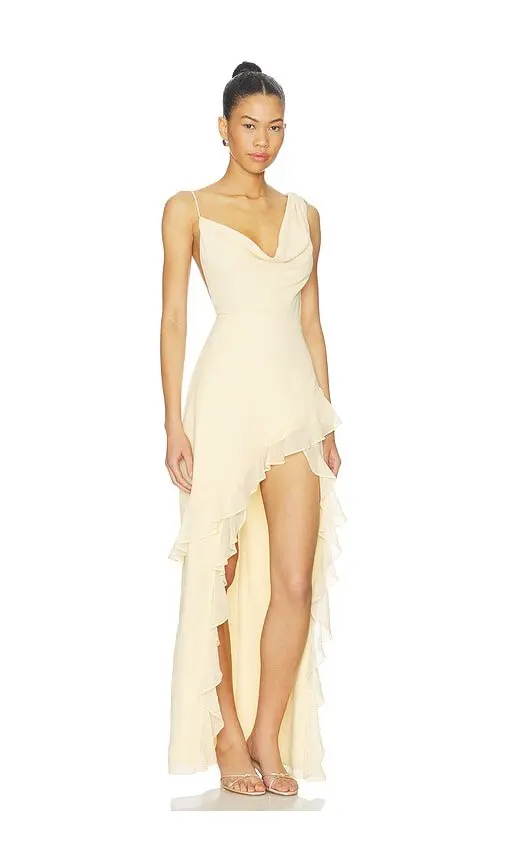 Amanda Uprichard Ella Rose Maxi Dress - Cornsilk