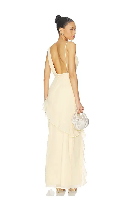 Amanda Uprichard Ella Rose Maxi Dress - Cornsilk