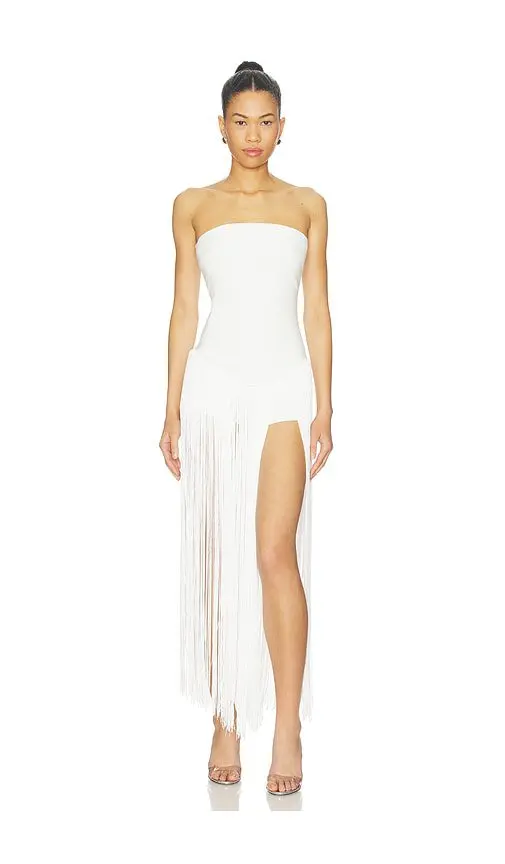 Superdown Fringe Romper - Ivory