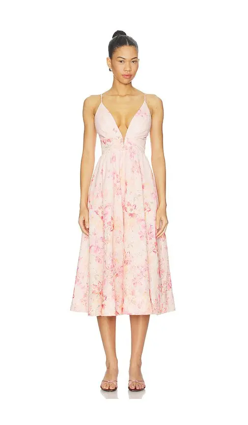 Astr The Label Janna Dress - Carnation Pink Floral
