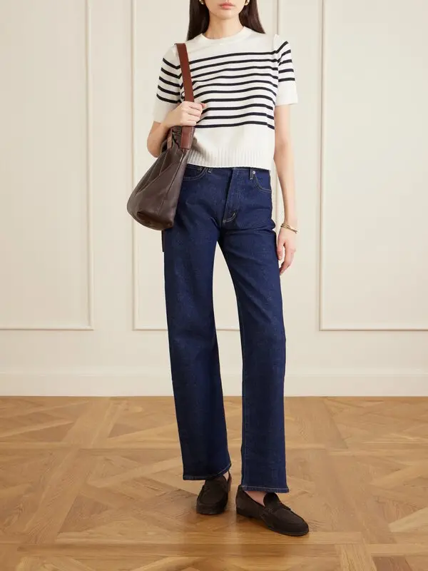 Arch4 Dorian Striped Baby Cashmere Sweater - Neutrals