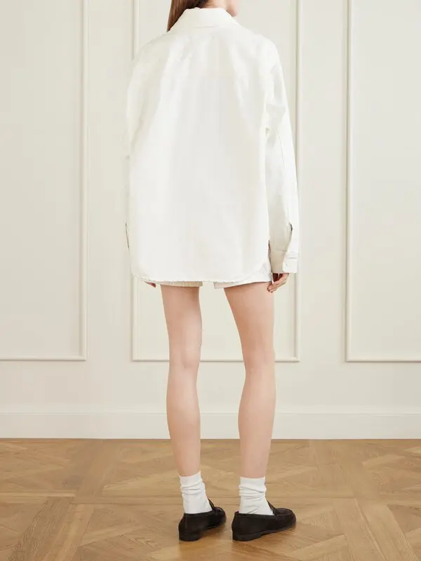 AMI Paris Embroidered Cotton Overshirt