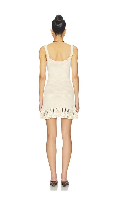 Devon Windsor Willamina Ribbed Knit Mini Dress - Vanilla