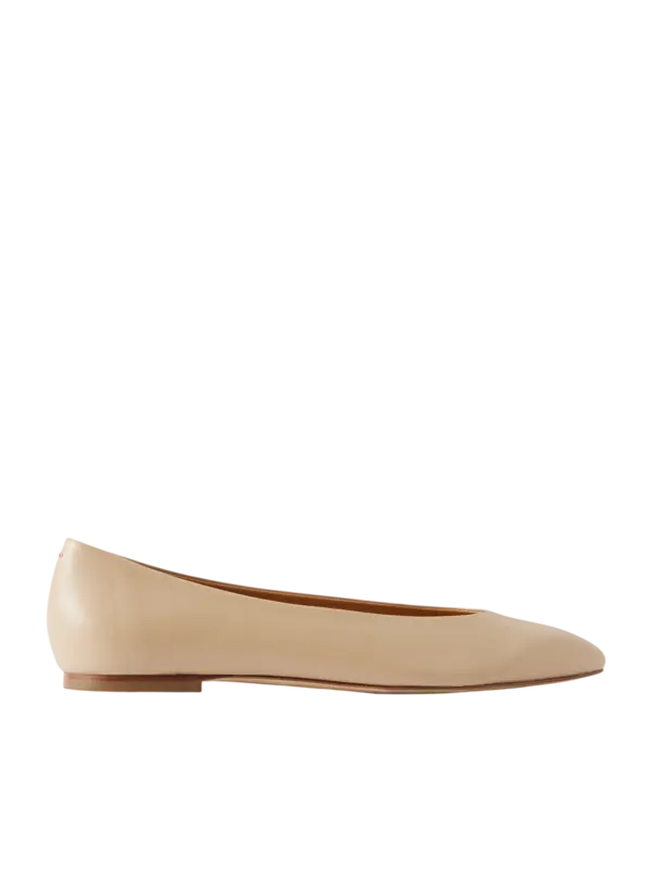 AeydĒ Ellie Leather Ballet Flats - Neutrals