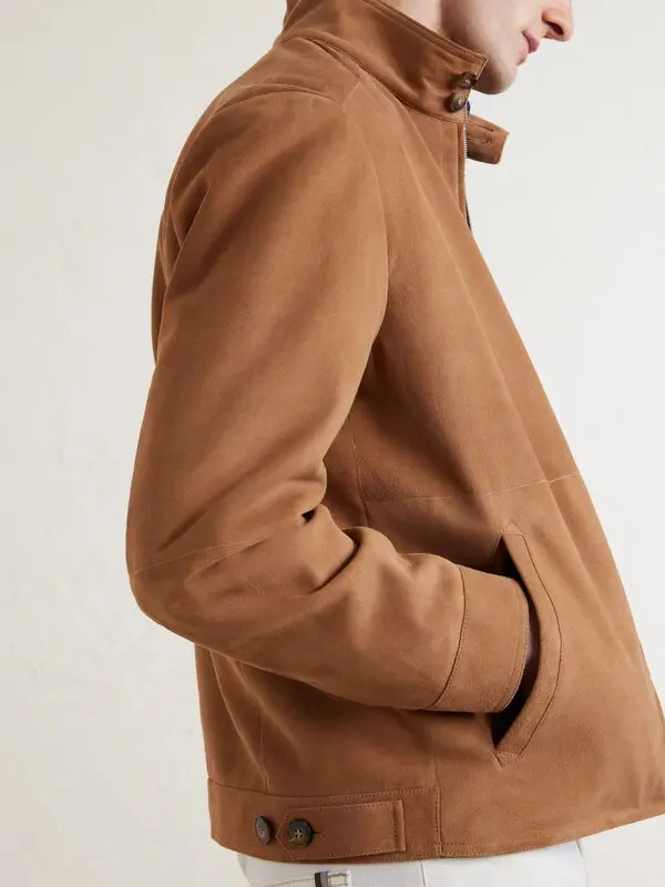 Canali Suede Harrington Jacket