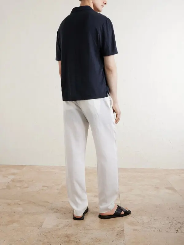 Canali Linen Polo Shirt