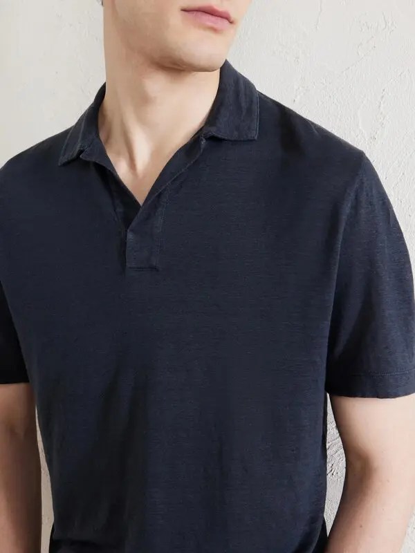 Canali Linen Polo Shirt
